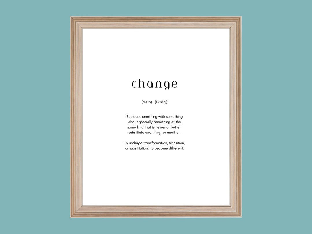 Change Definition Poster | Printable PDF | *includes 1 Commercial ...
