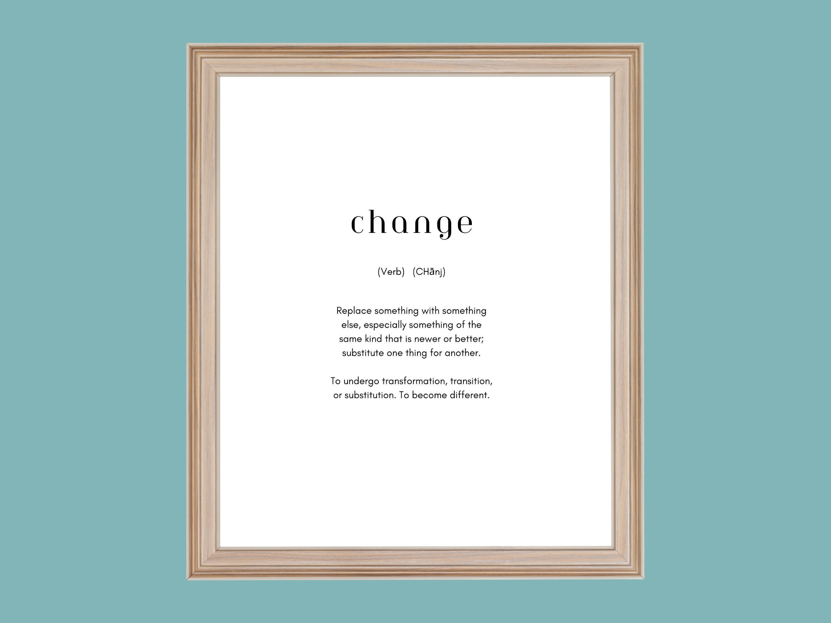 Change Definition Poster | Printable PDF | *includes 1 Commercial ...