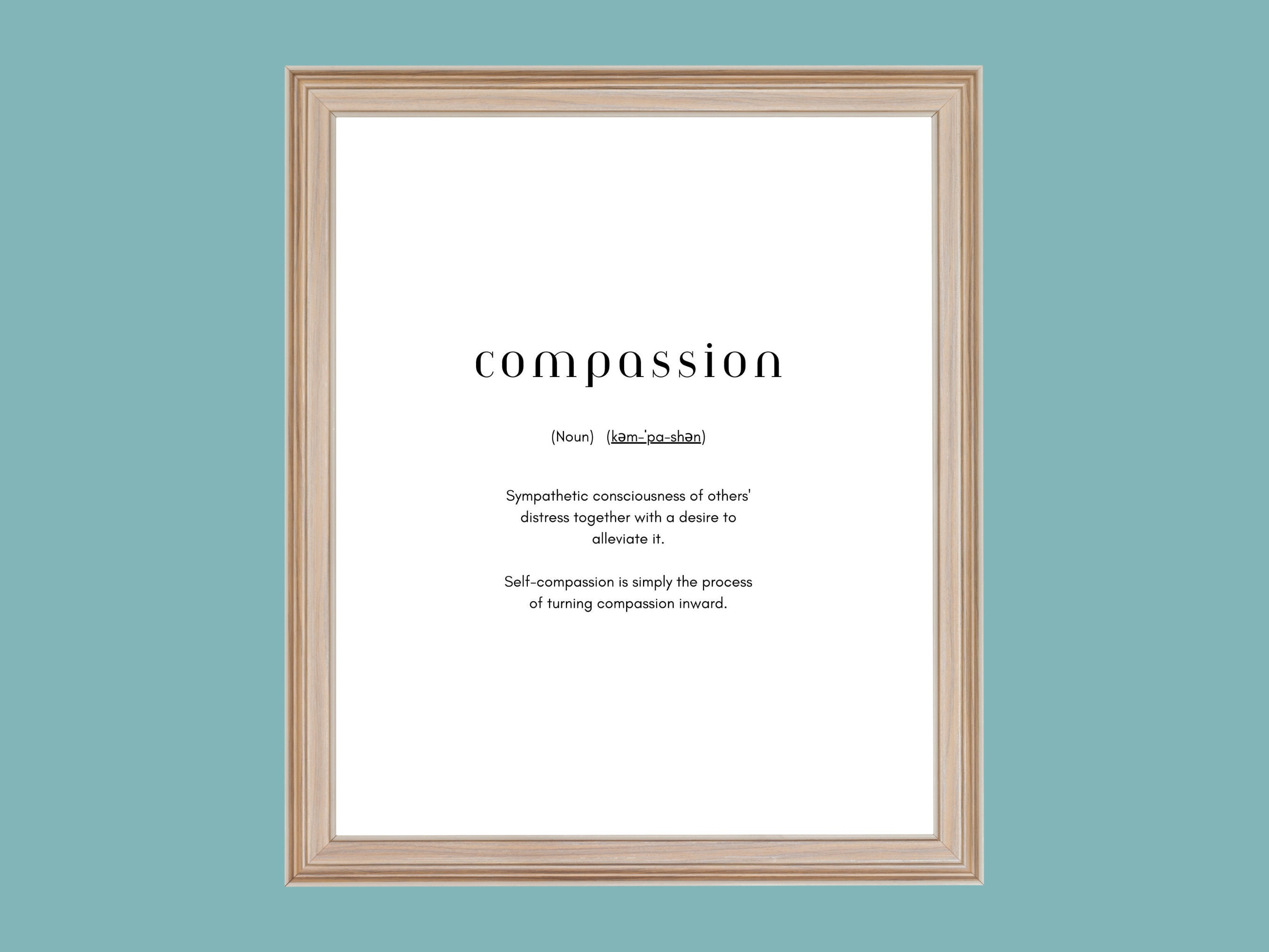 Compassion Definition Poster | Printable PDF | *includes 1 Commercial ...