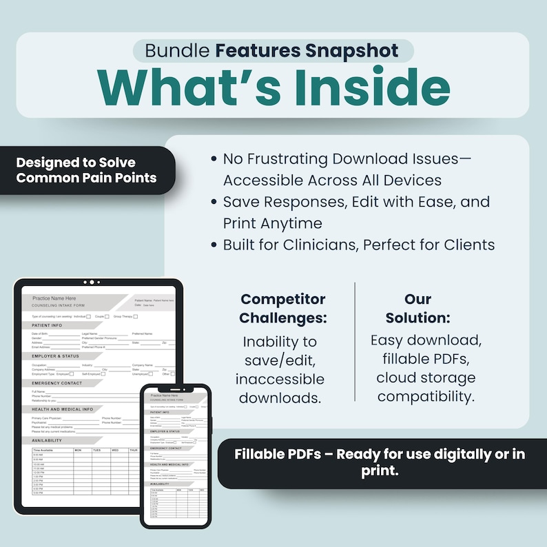 Counseling Intake Form - Telecounseling Consent | Editable / Fillable ...