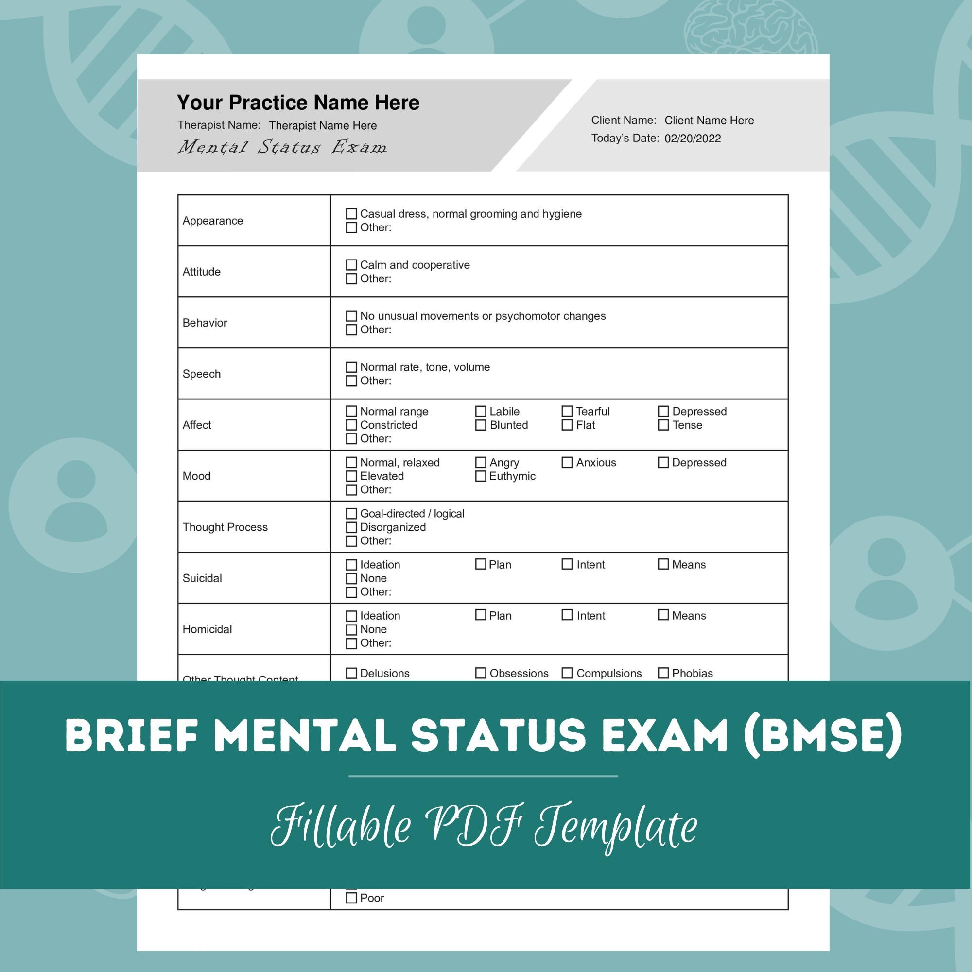 Mini Mental Template Solved Having Concluded That Mini Mental State