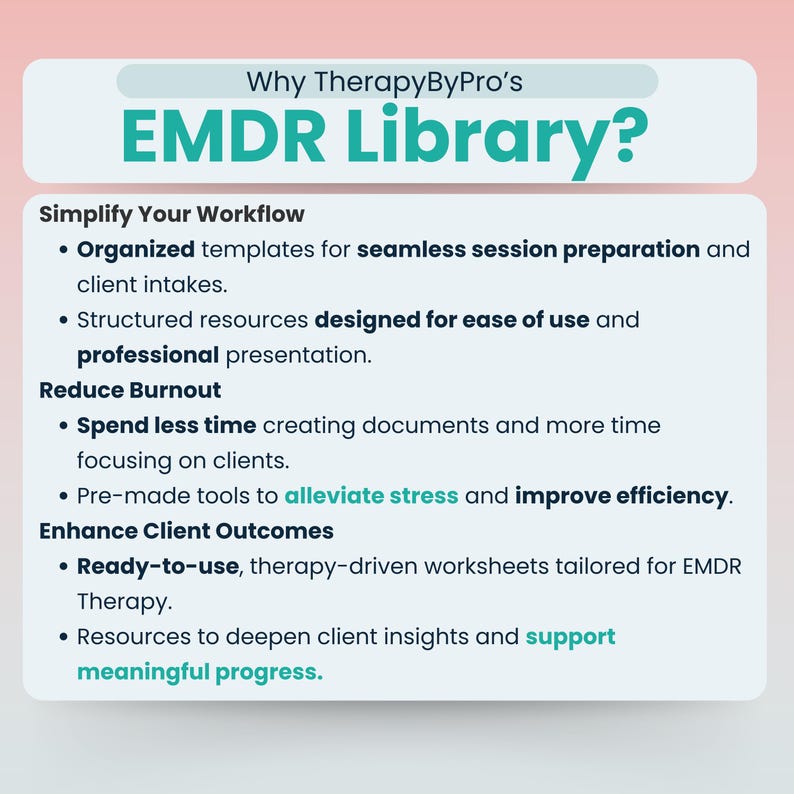 EMDR Worksheet Bundle, 25 Fillable, Printable Pdfs,eye Movement ...