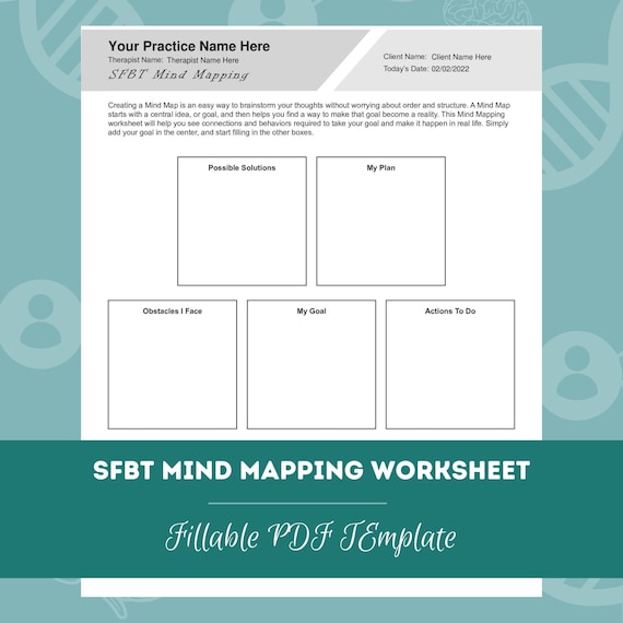 SFBT Mind Mapping Worksheet Editable / Fillable PDF Template - Etsy