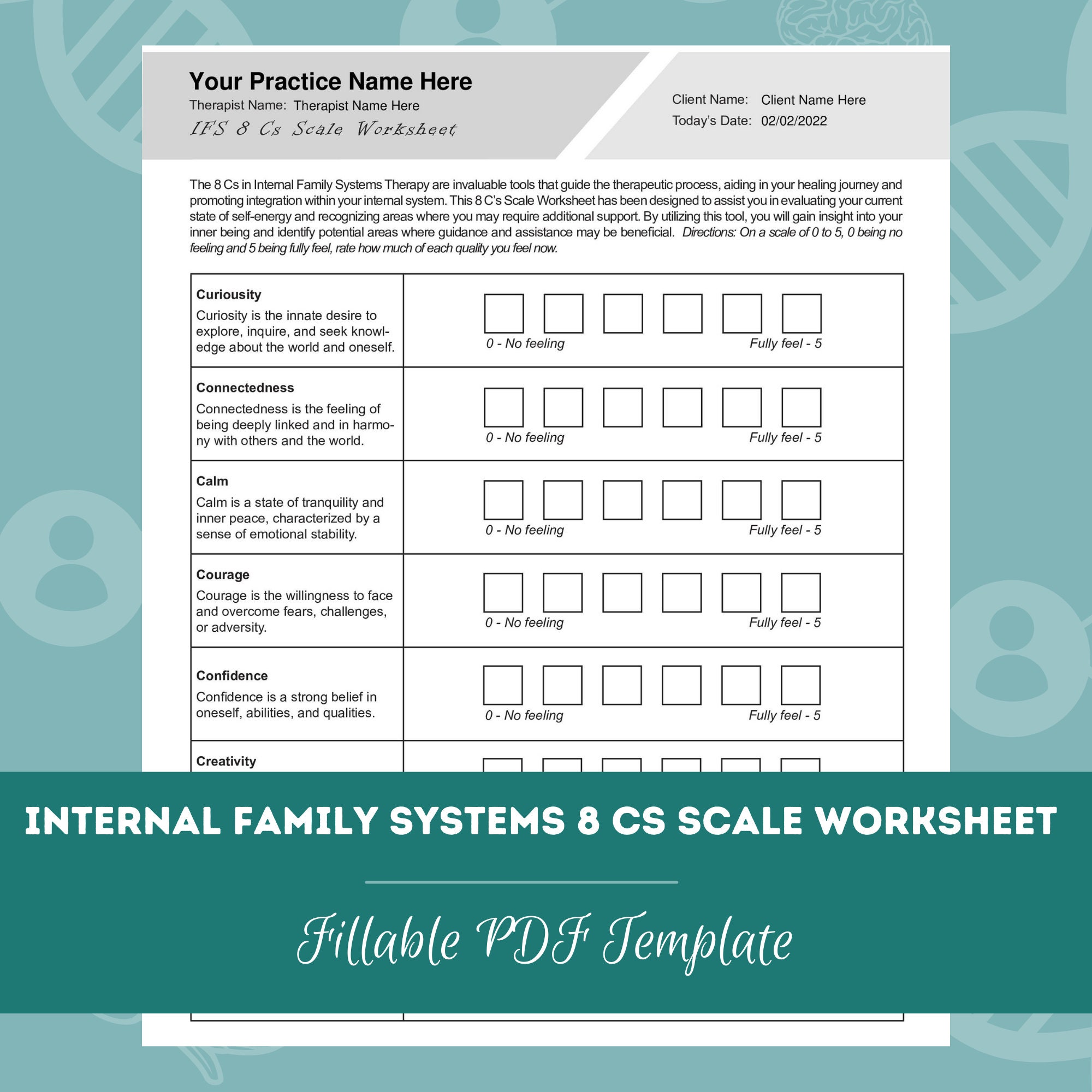 Internal Family Systems Worksheets Bundle 13 Editable / Fillable PDF ...