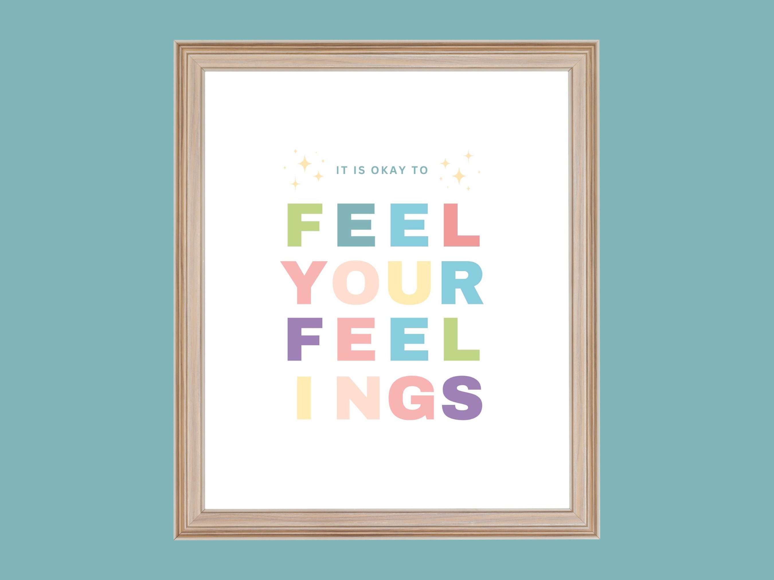 Feel Your Feelings Poster Printable PDF includes 1 Commercial License ...