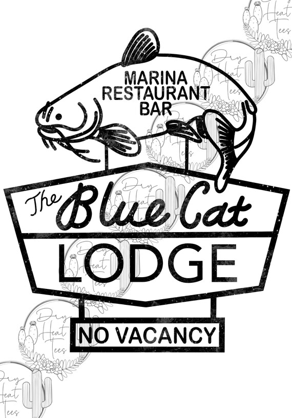 Blue Cat Outline PNG & SVG - Etsy