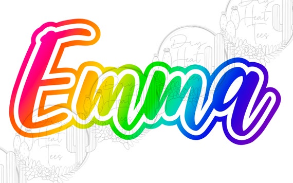 Custom Lisa Frank Style Name Logo PNG & SVG - Etsy India