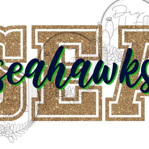 Seahawks Leopard Messy Bun Instant Download SVG and PNG - Etsy