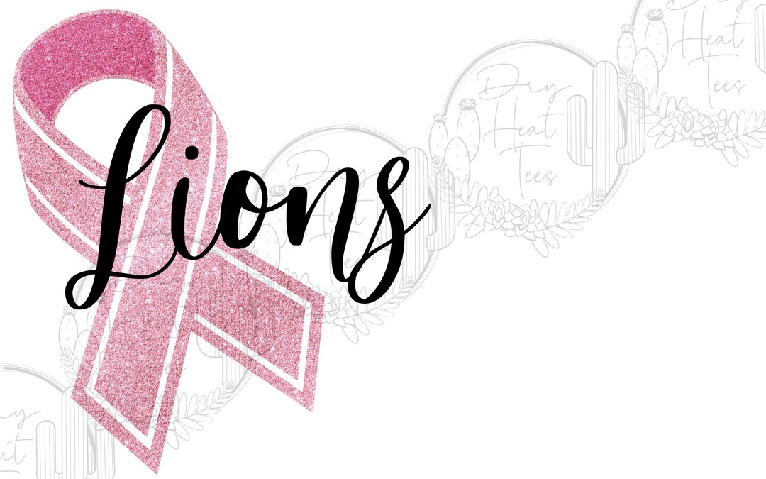 Breast Cancer Awareness Lions PNG & SVG - Etsy