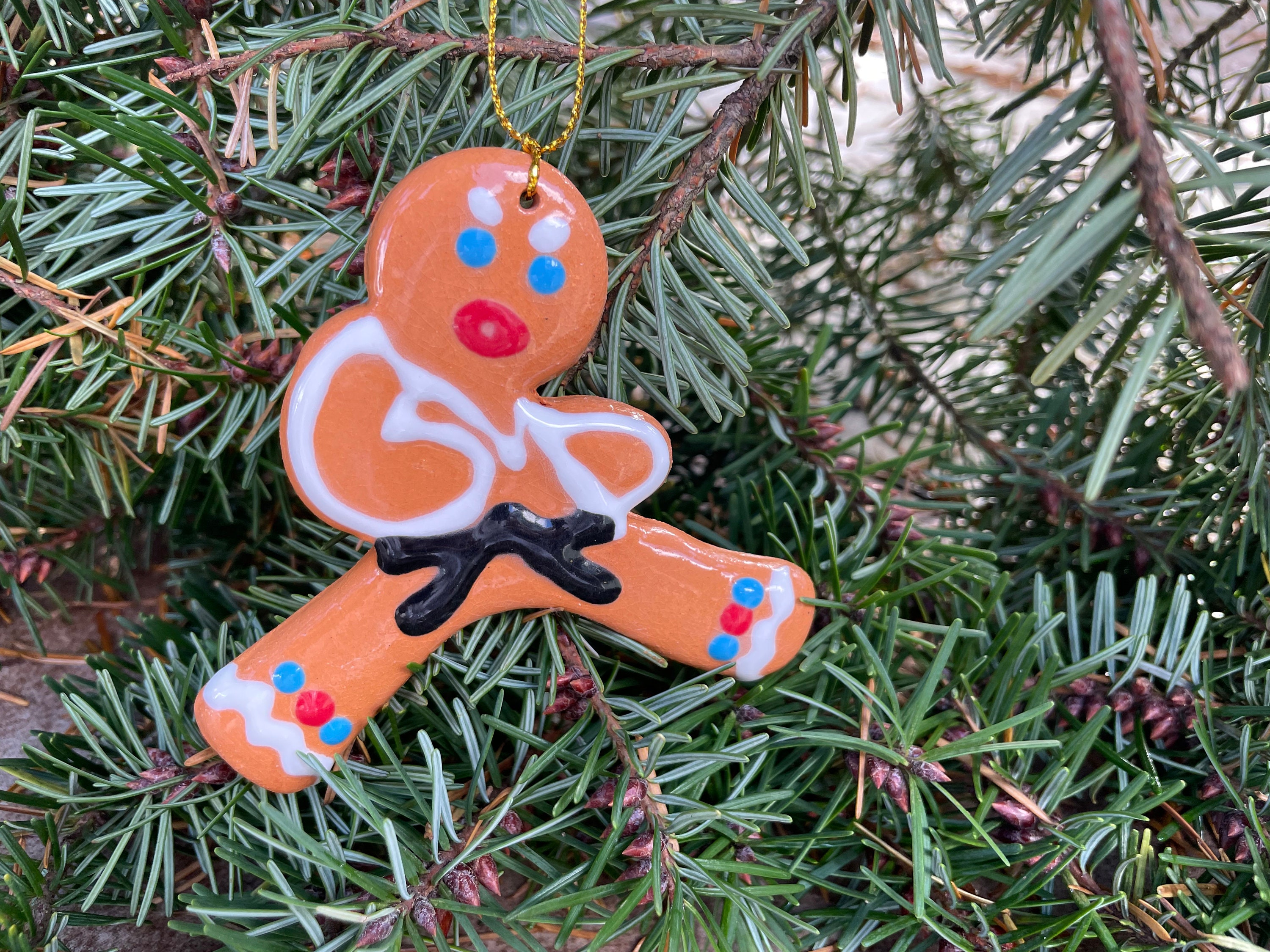 Gingerbread Man Martial Arts Ornament - Cookie, Ninja, Karate ...