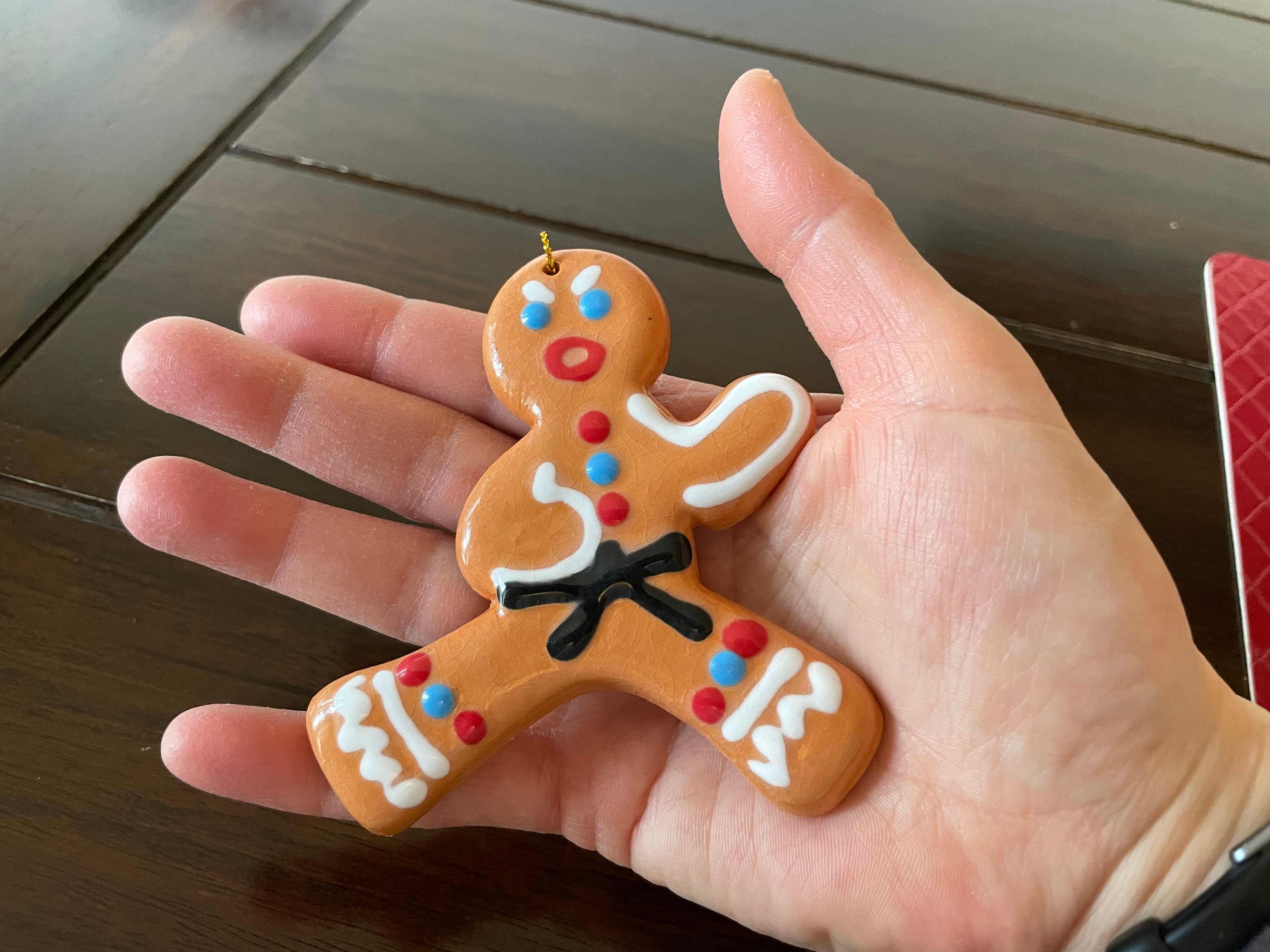 Gingerbread Man Martial Arts Ornament - Cookie, Ninja, Karate ...