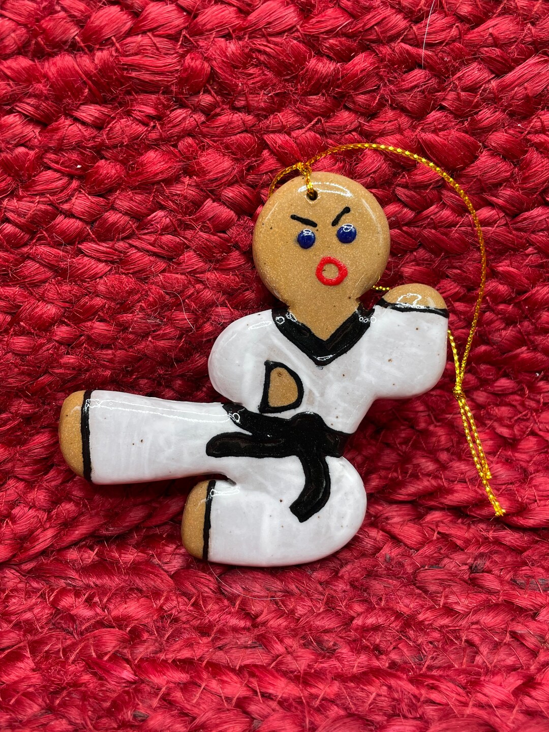 Martial Arts Gingerbread Ninja in Uniform Ornament - Cookie, Karate ...