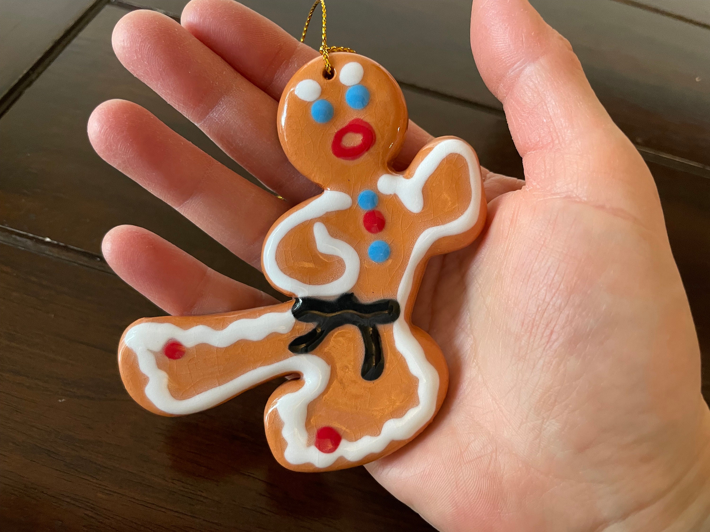 Gingerbread Man Martial Arts Ornament - Cookie, Ninja, Karate ...