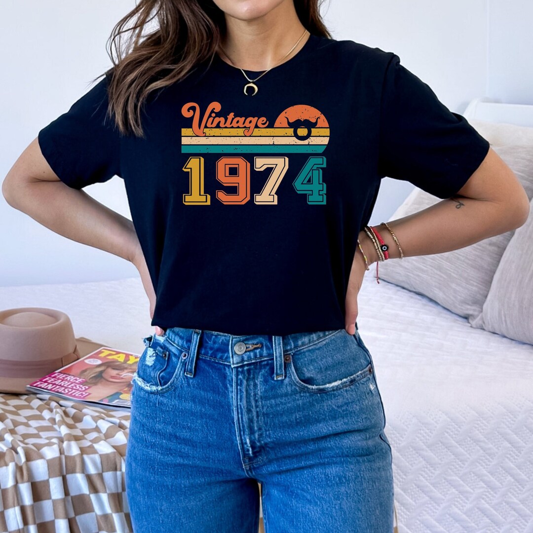 Taurus 50th Birthday Shirt: Vintage 1974 Gift - Etsy