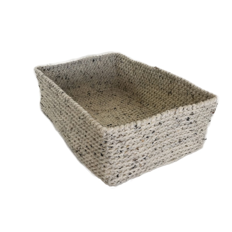 Crocheted Rectangle Storage Basket⎟pdf PATTERN - Etsy
