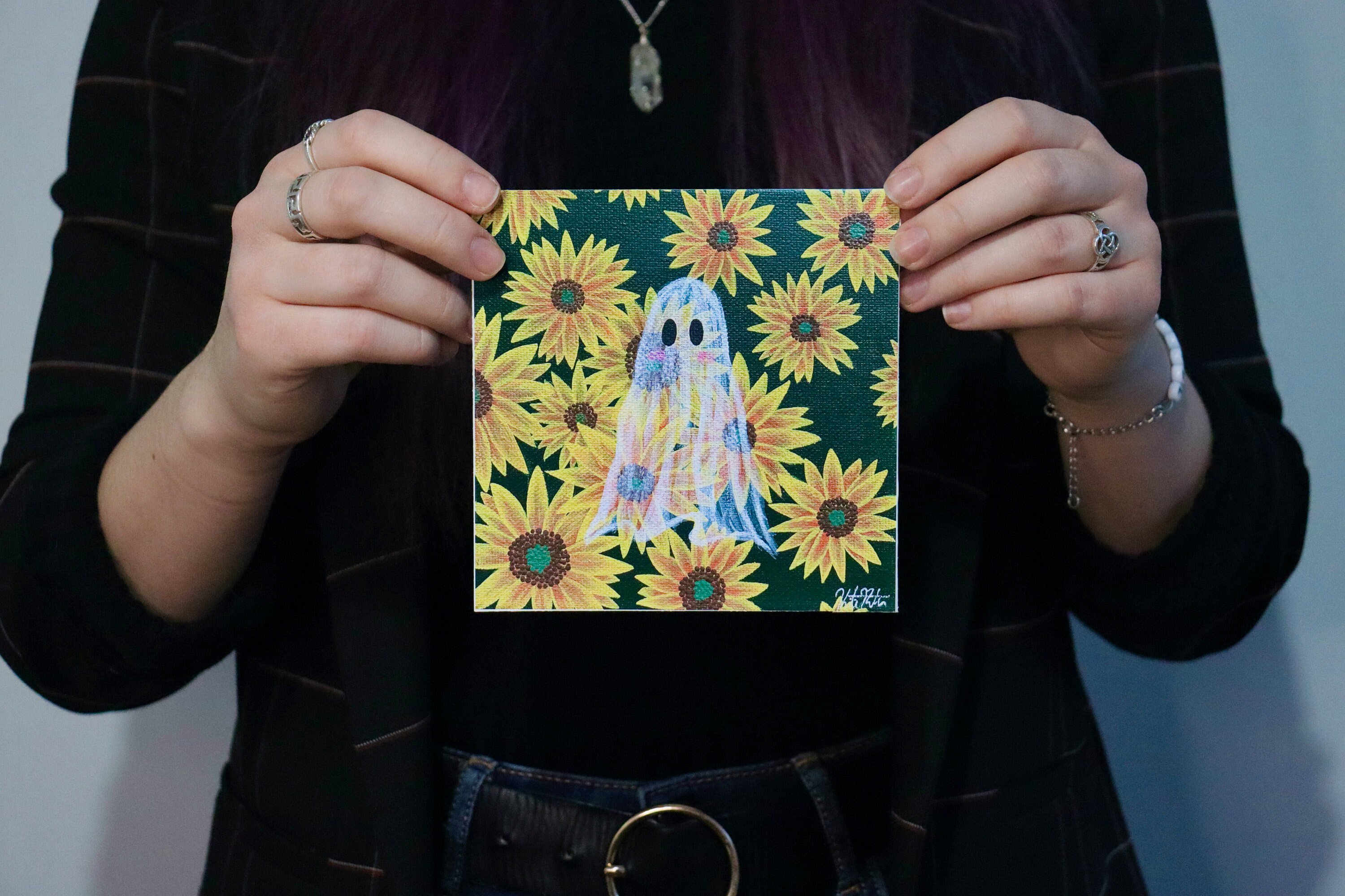 Sunflower Ghost Fine Art Print of Original Acrylic Painting - Etsy