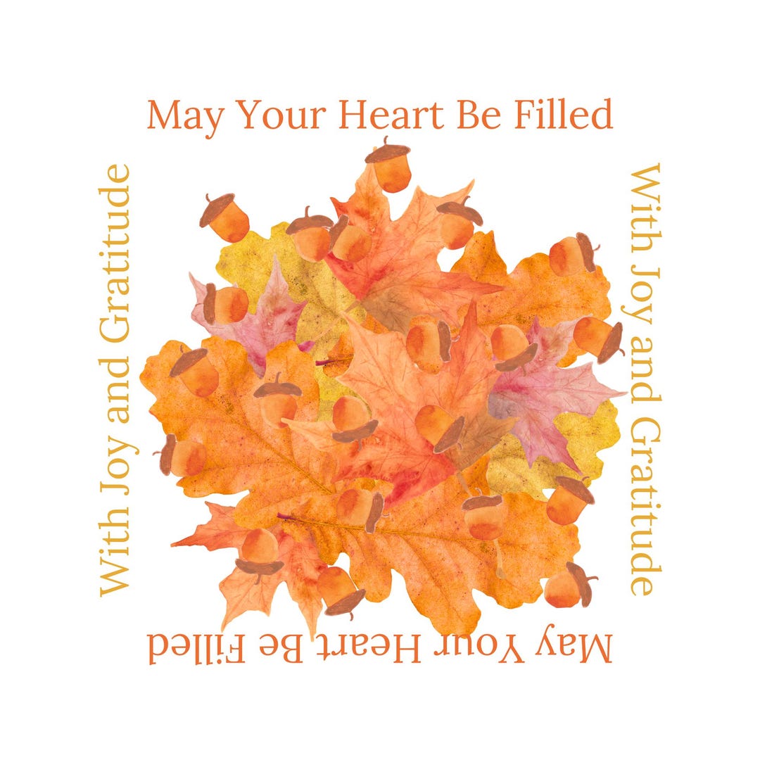 Gratitude Autumn Watercolor 10x10 Digital Download Print - Etsy
