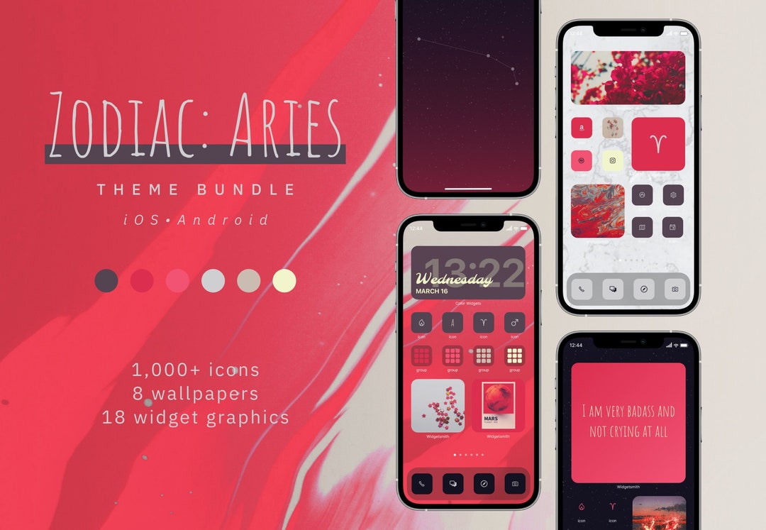 Aries Aesthetic Theme for Ios + Android - Etsy