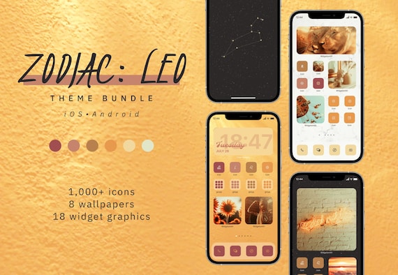 Leo Aesthetic Theme for Ios Android - Etsy