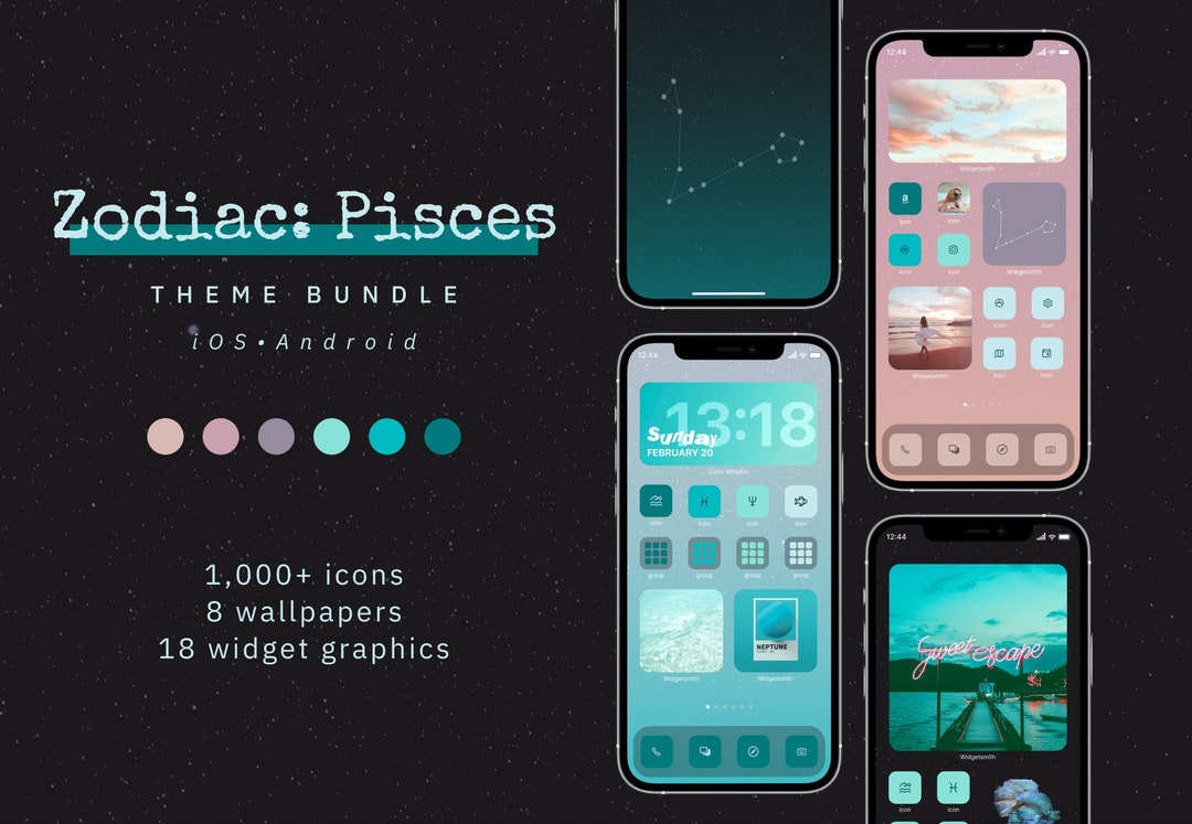 Pisces Aesthetic Theme for Ios + Android - Etsy
