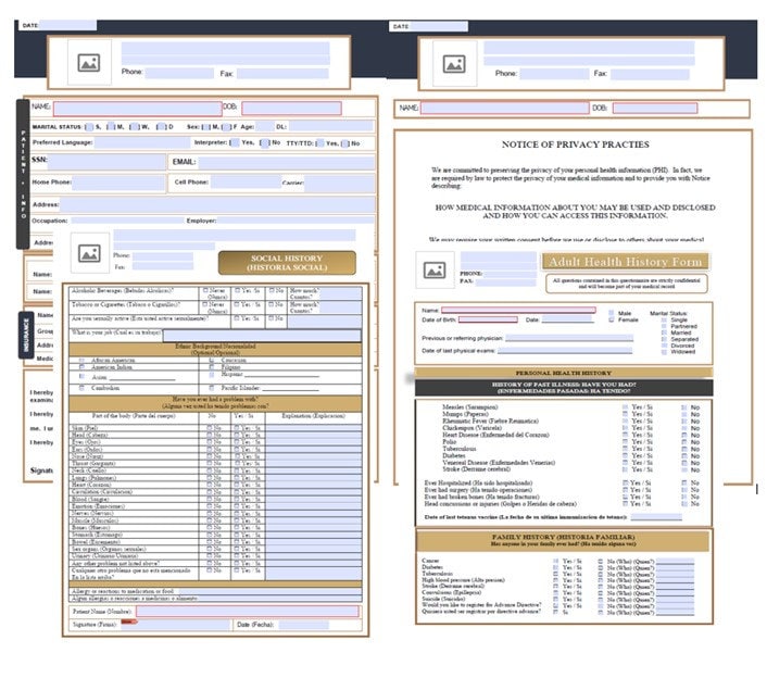 Medical Office Forms for (internal Medicine/specialist/urgent Care - Etsy