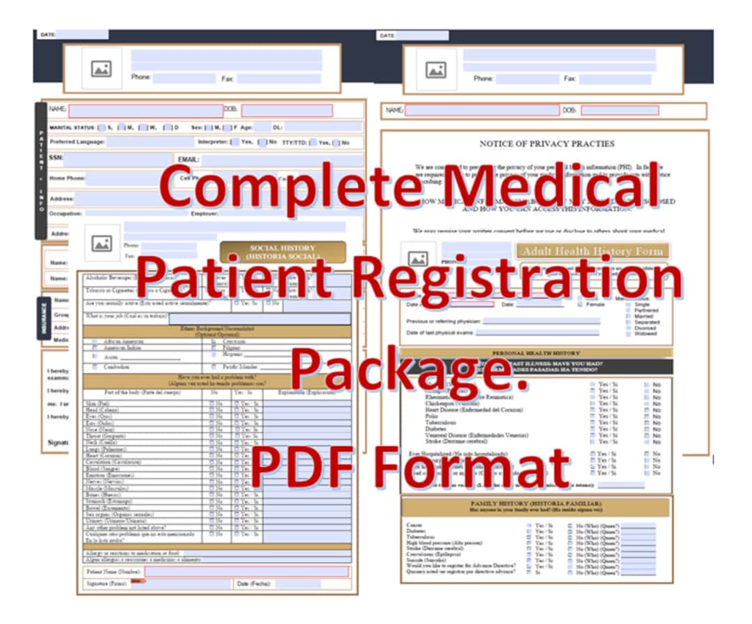 Medical Office Forms for (internal Medicine/specialist/urgent Care - Etsy
