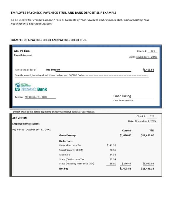 Talon de chèque de talon de paye remplissable - Etsy France