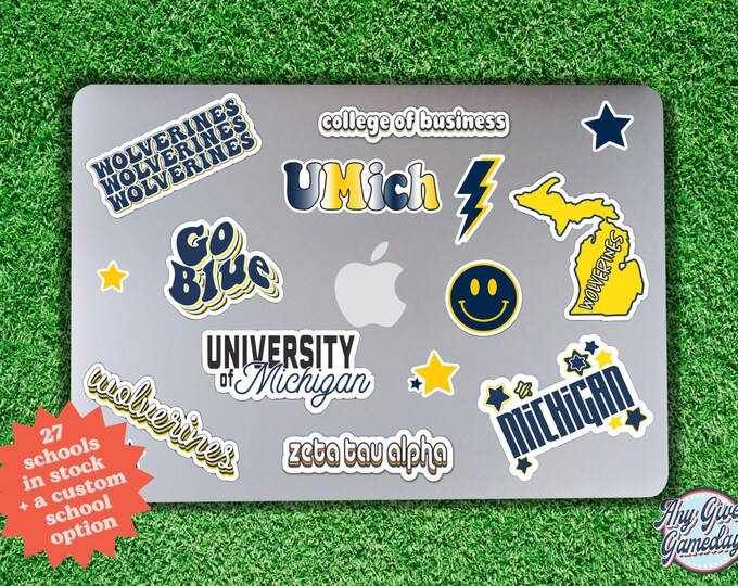 College Stickers, College Sticker Set, Laptop Sticker, Water Bottle ...