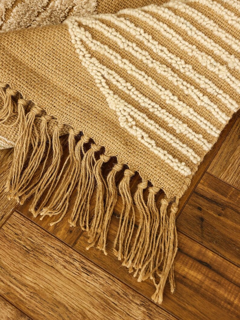 Indian Handmade Natural Jute Rug Bedside 3X5 Feet Rug Circle Rug New ...