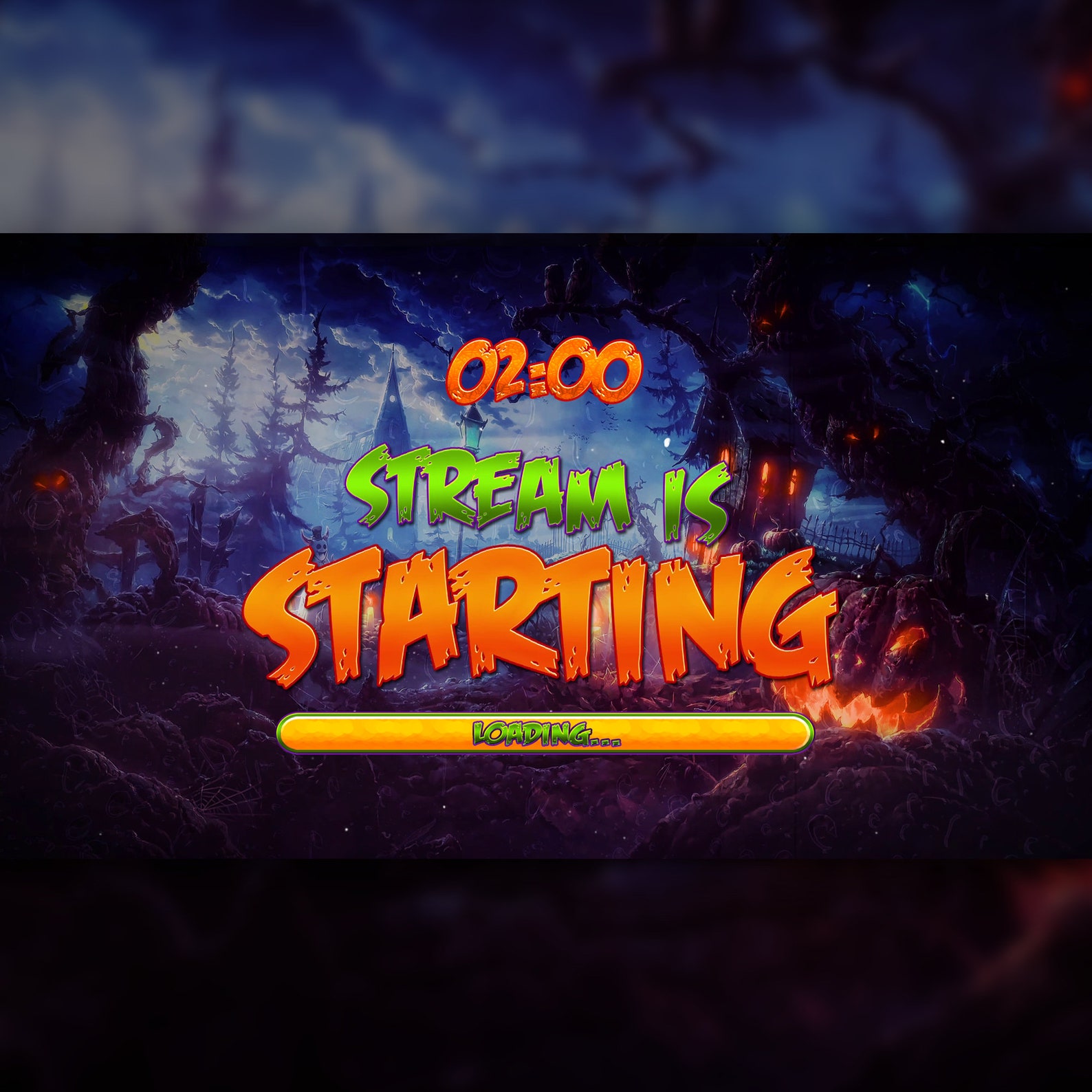 Animated Horror Twitch Stream Package 1 Overlay, 5 Screens Animated, 1 ...