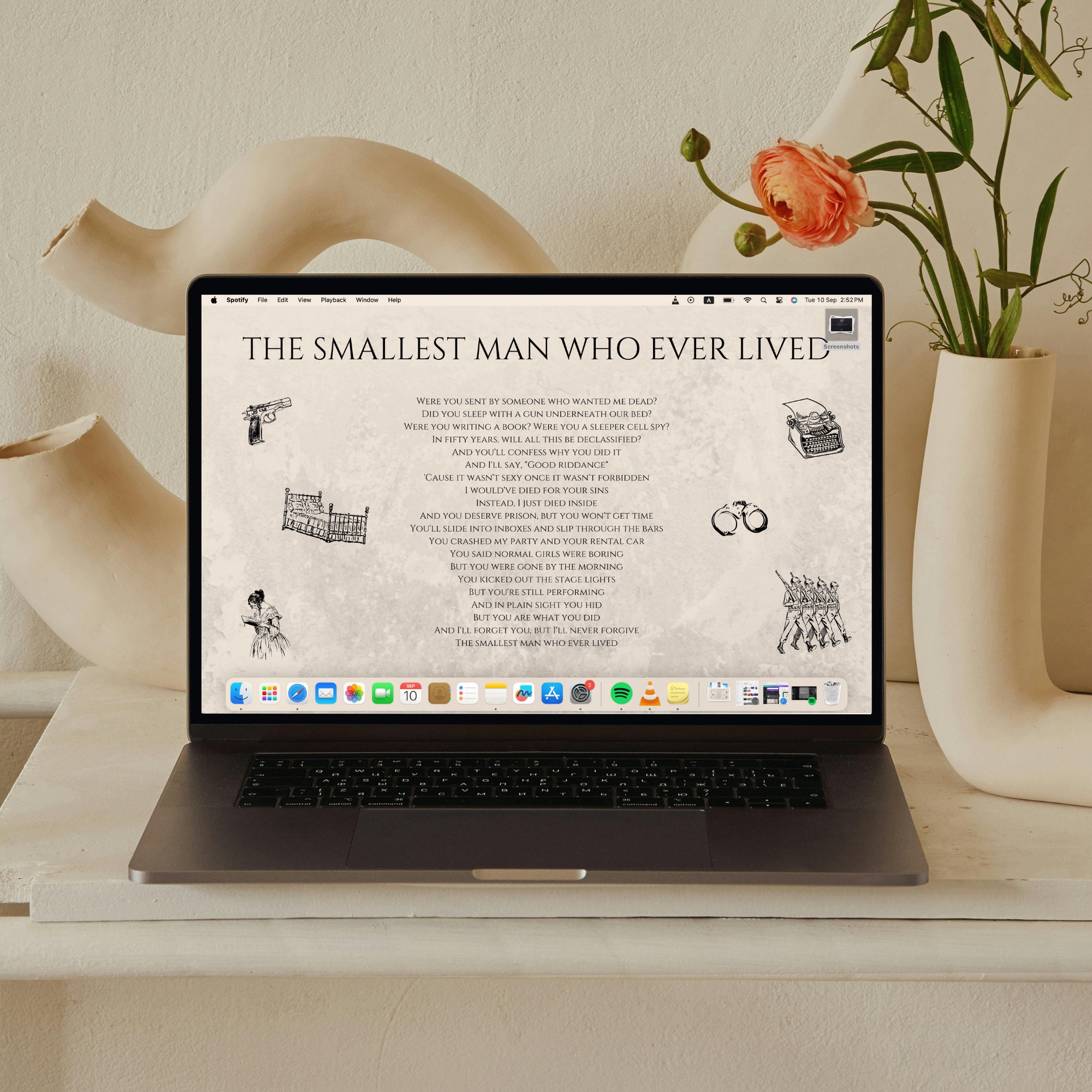 The Smallest Man Who Ever Lived Desktop Wallpaper - HD Lyrics Wallpaper ...