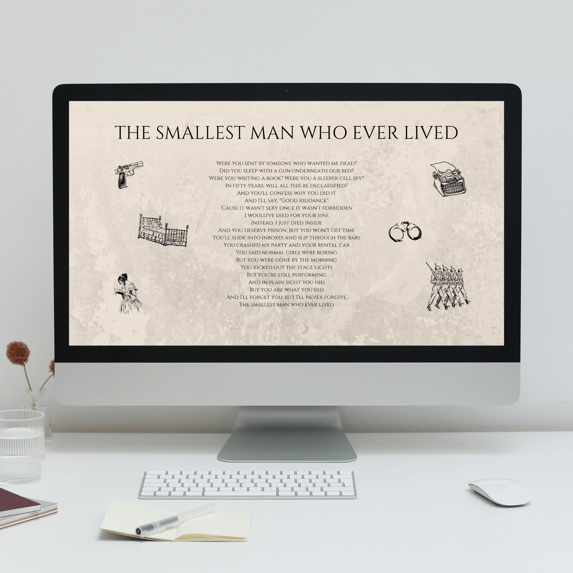 The Smallest Man Who Ever Lived Desktop Wallpaper - HD Lyrics Wallpaper ...