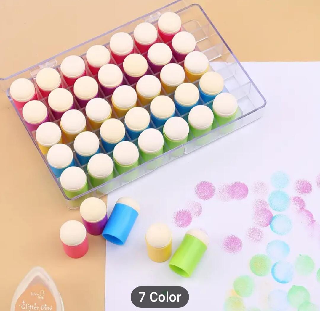 40 Piece Sponge Finger Daubers and Case Brand New for Ink Blending ...