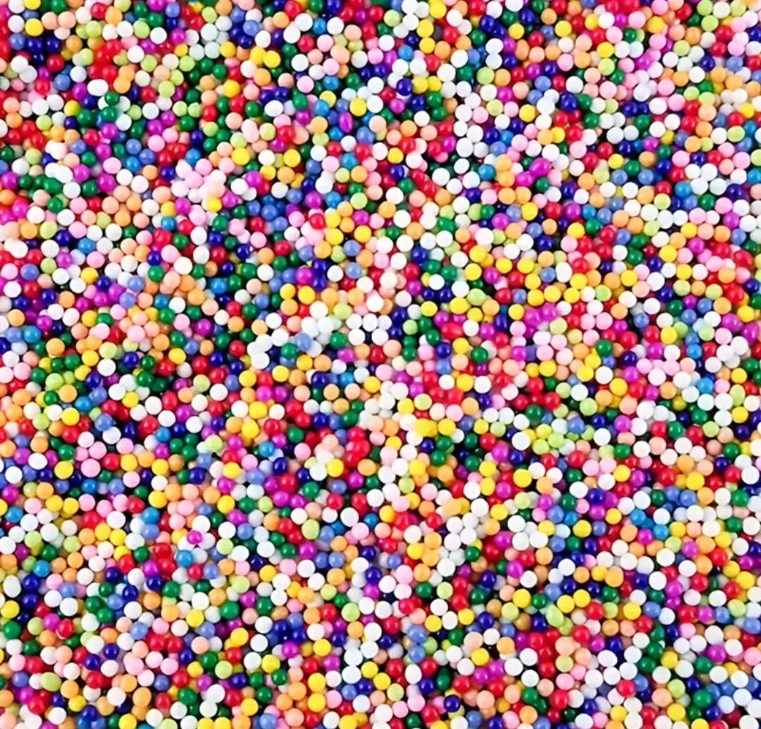 2mm Colorful Mix Shaker Beads, Fake Birthday Glass Nonporous Beads, Non ...