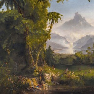 Garden of Eden Art Print | Thomas Cole Painting | Adam and Eve in ...