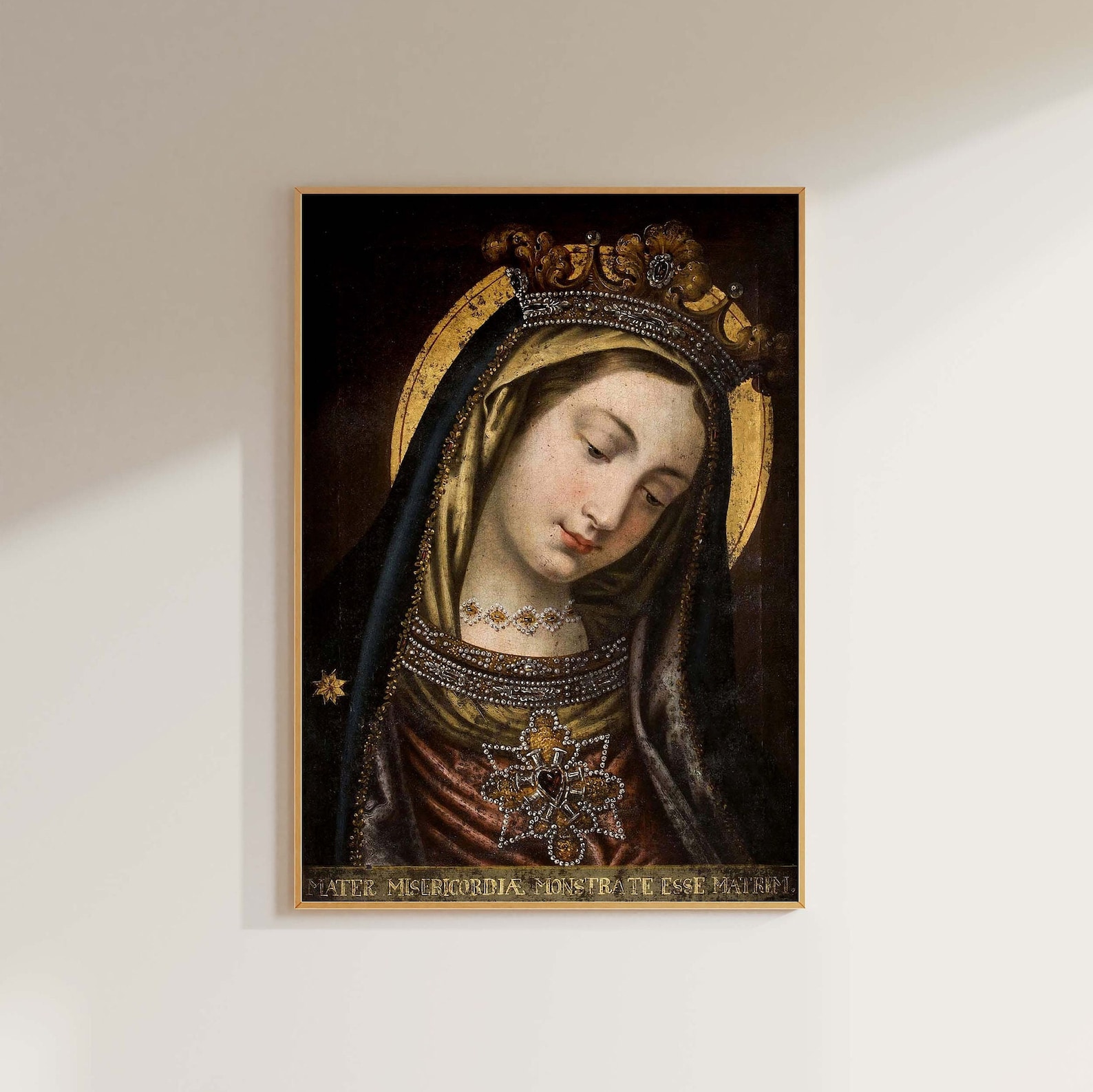 Our Lady of the Bowed Head Art Print Mater Misericordiae - Etsy