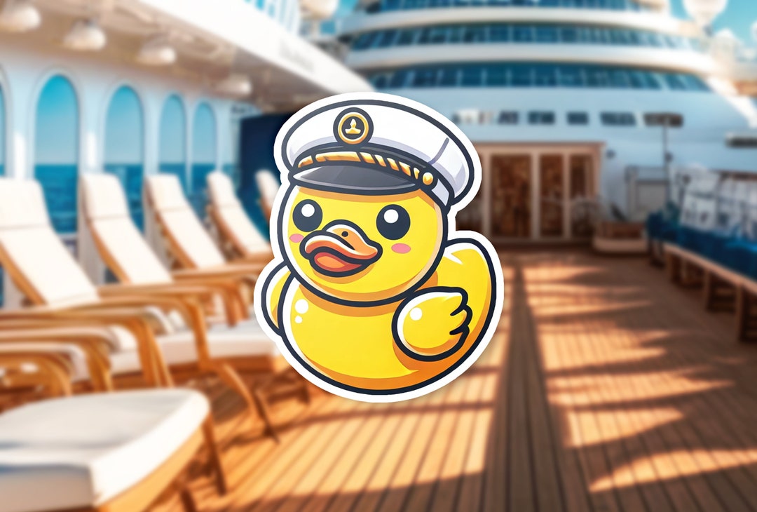 Chibi Yellow Duck Sticker | Rubber Duck Sticker | Cruise Rubber Duck ...
