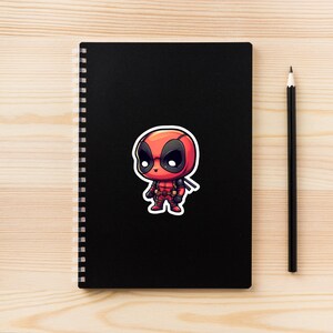 Cute Chibi Deadpool Sticker Marvel Chibi Superhero Sticker Marvel ...