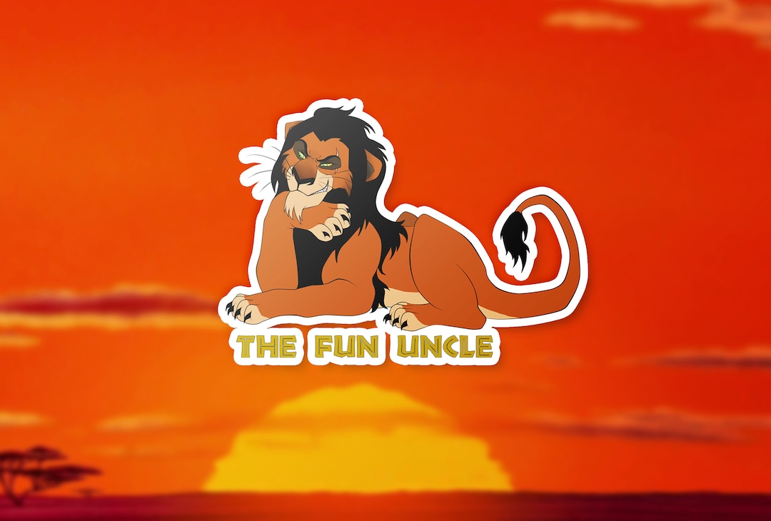 Scar the Fun Uncle Vinyl Sticker | the Lion King | Lion Sticker ...