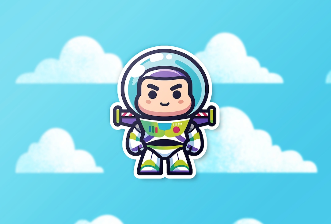 Space Ranger Chibi Buzz Lightyear Toy Story Sticker | Pixar Inspired ...