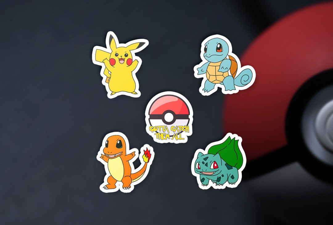Cute Pokémon Sticker Bundle Pokémon Fan Gift Pokémon Party Favor Gift ...