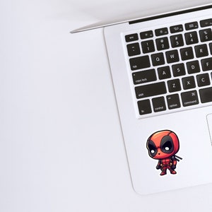 Cute Chibi Deadpool Sticker Marvel Chibi Superhero Sticker Marvel ...