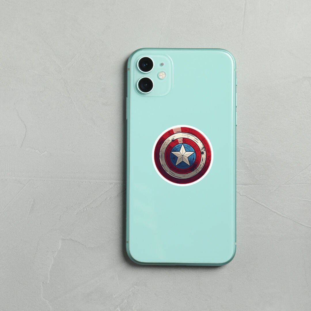 Captain America Shield Sticker | Marvel Super Hero Sticker Decal Gift ...