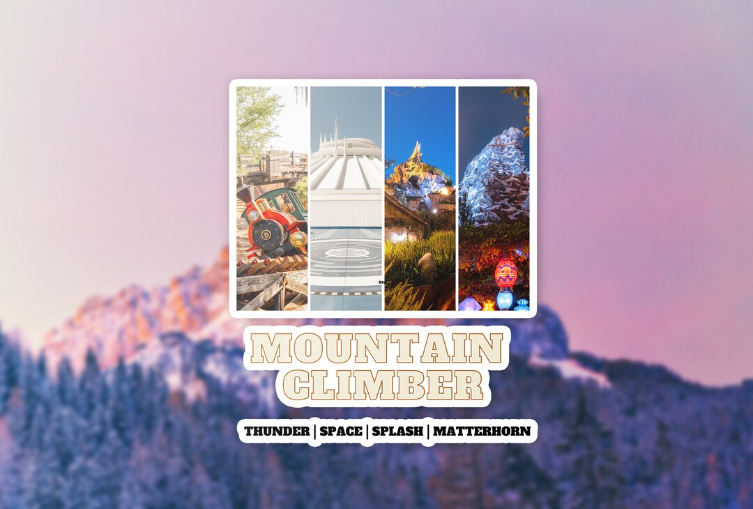 Disney Theme Park Sticker Disney Vinyl Sticker Disney Attraction ...