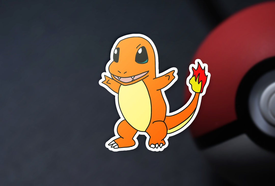 Charmander Pokémon Sticker Pokémon Scrapbook Sticker Charmander Fan ...