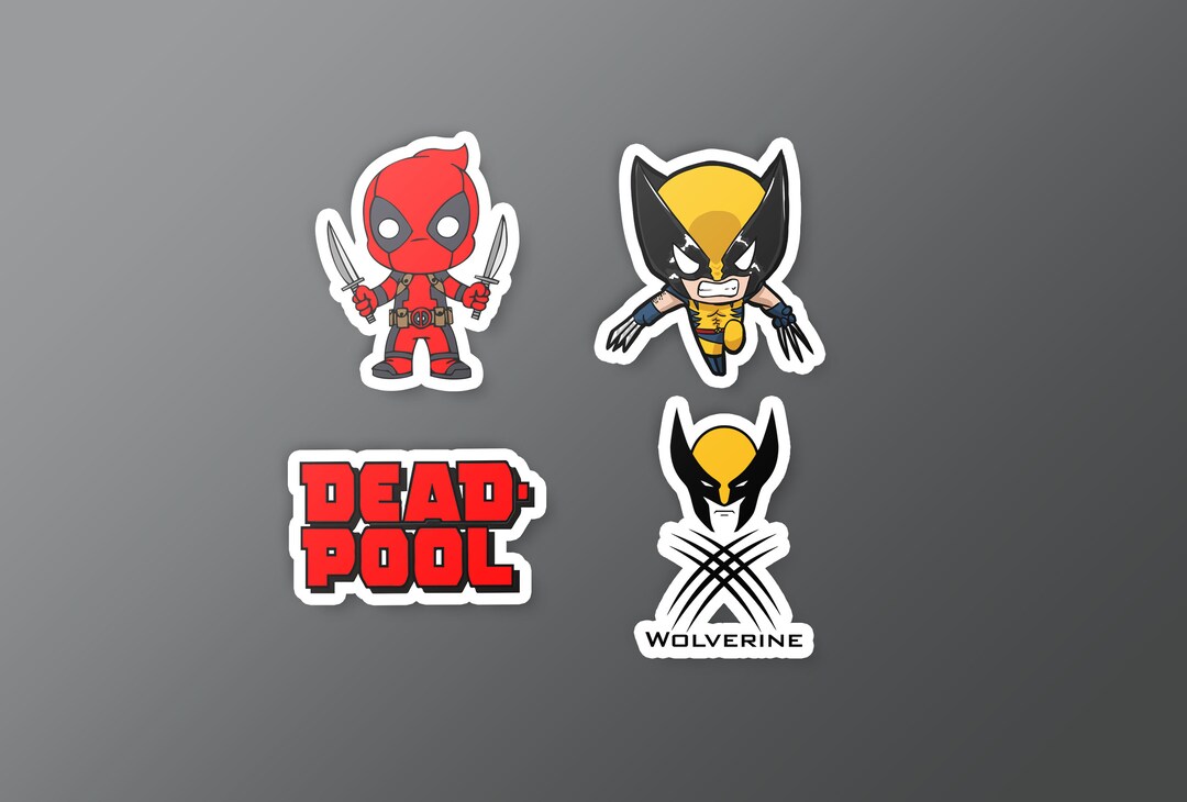 Deadpool and Wolverine Sticker Bundle | Super Hero Themed Party Favor ...
