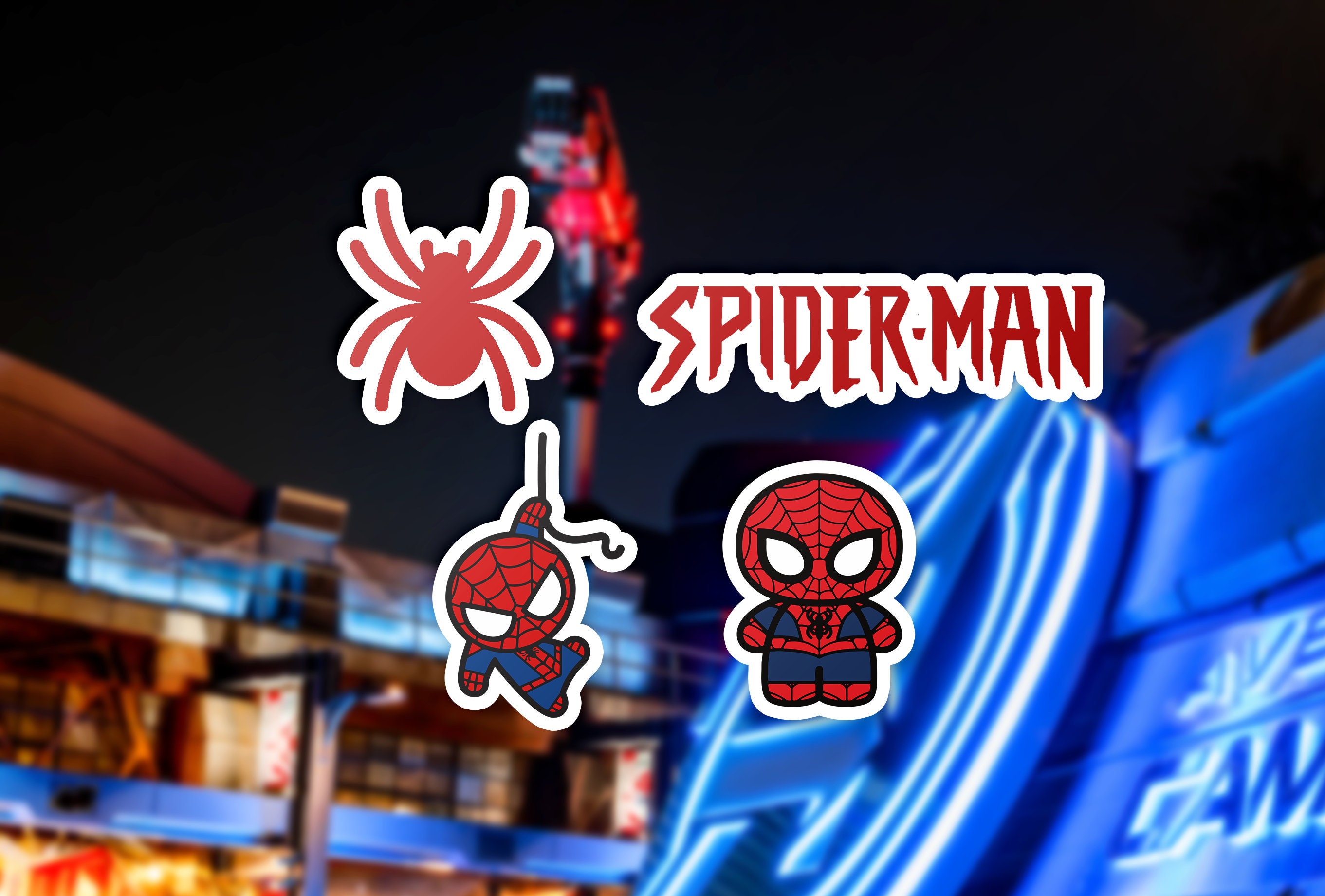 Spider Man Sticker Pack Spider Man Scrapbook Sticker Chibi - Etsy