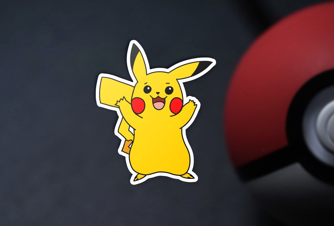 Pikachu Pokémon Sticker Pokémon Scrapbook Sticker Pikachu Fan Gift ...