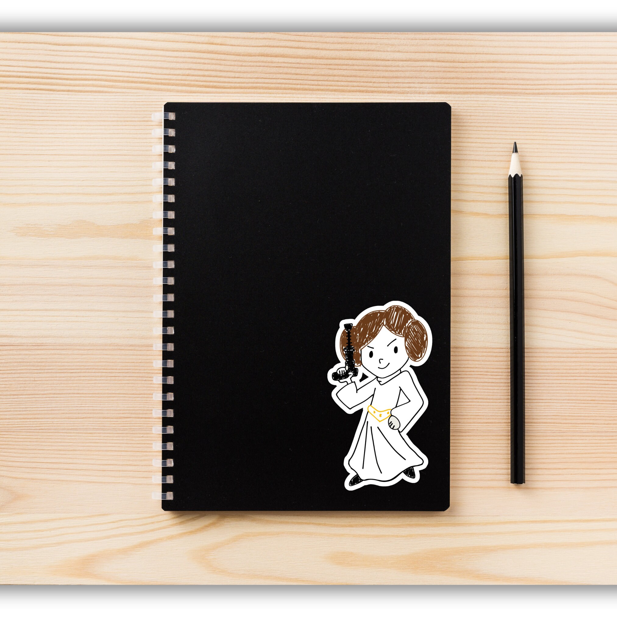 Cute Princess Leia Sticker Vinyl Sticker Sci Fi Princess - Etsy