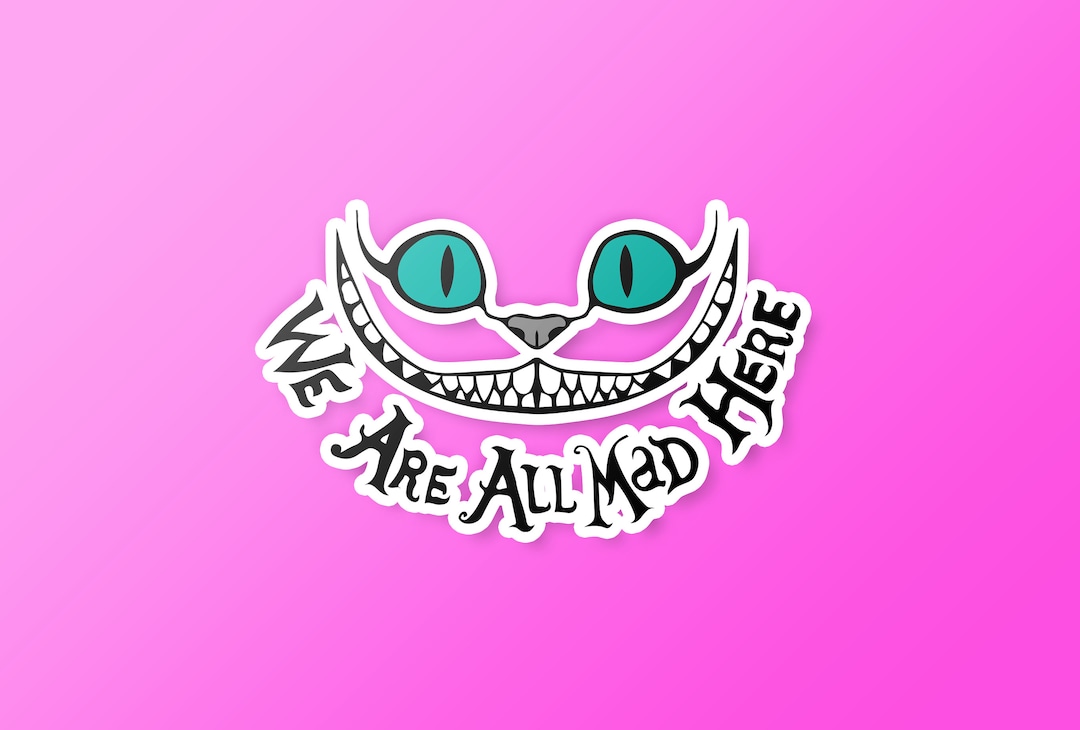 Cheshire Cat Vinyl Sticker | Alice in Wonderland Sticker | Disney ...